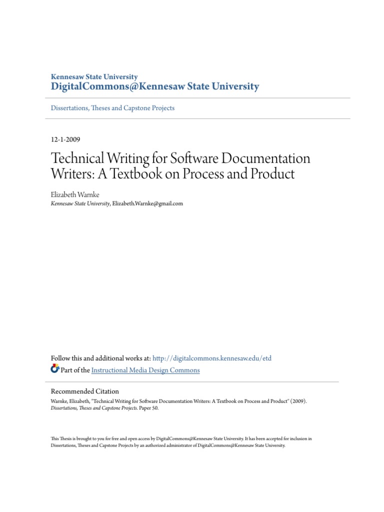 Technical Writing for Software Documentation Writers- A Textbook ...