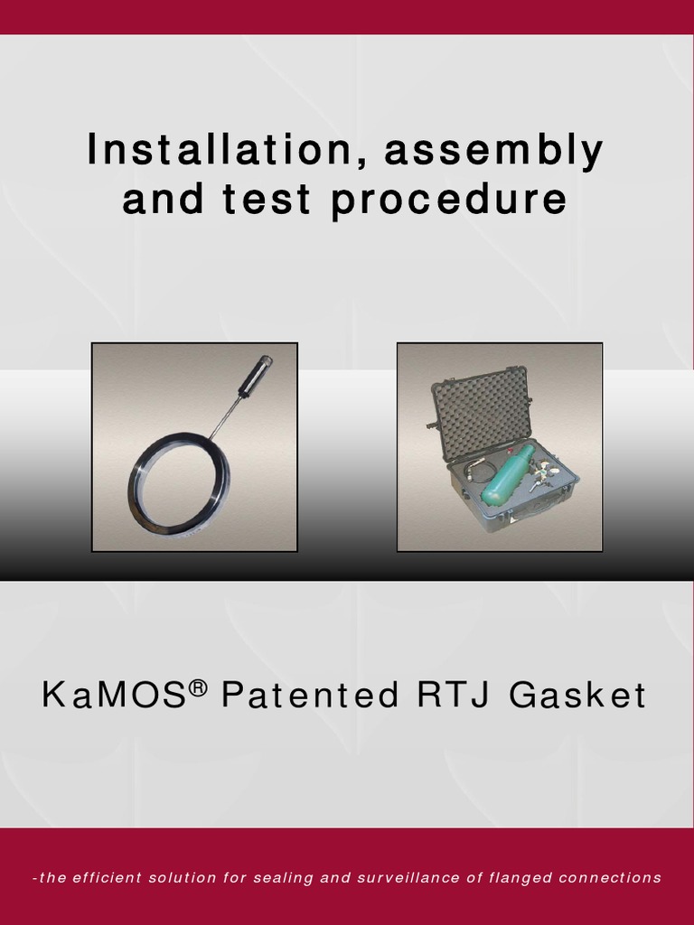 Installation Procedure Kamos RTJ Gasket | PDF | Valve | Gases