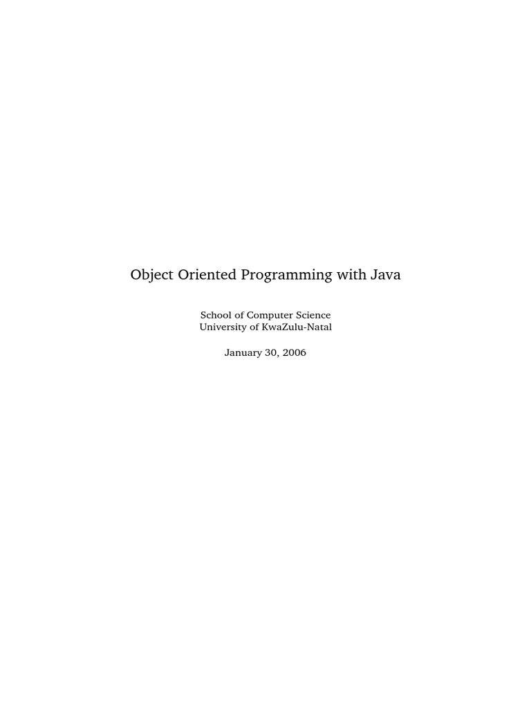 Oop | PDF | Java (Programming Language) | Subroutine
