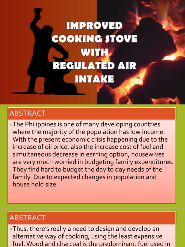 Presentation2 Power Point/ Improve Cooking Stove | PDF | Combustion | Stove