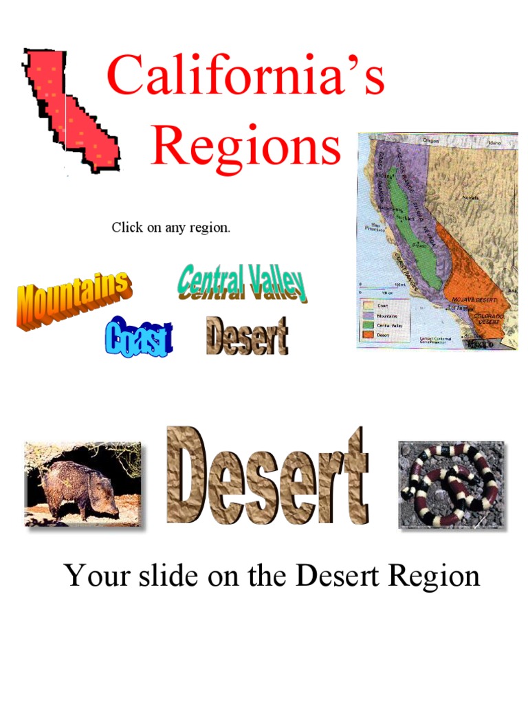 California's Regions: Click On Any Region | PDF | Social Science | Travel