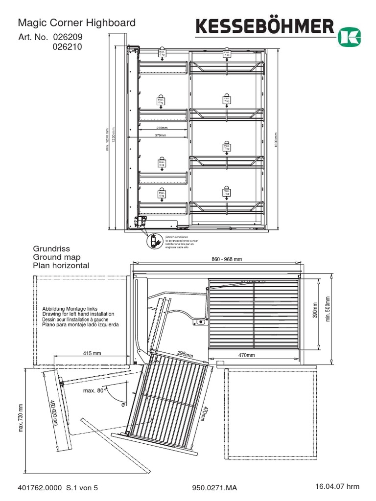 Magic Corner Highboard: Art. No. 026209 026210 | PDF | Technology ...