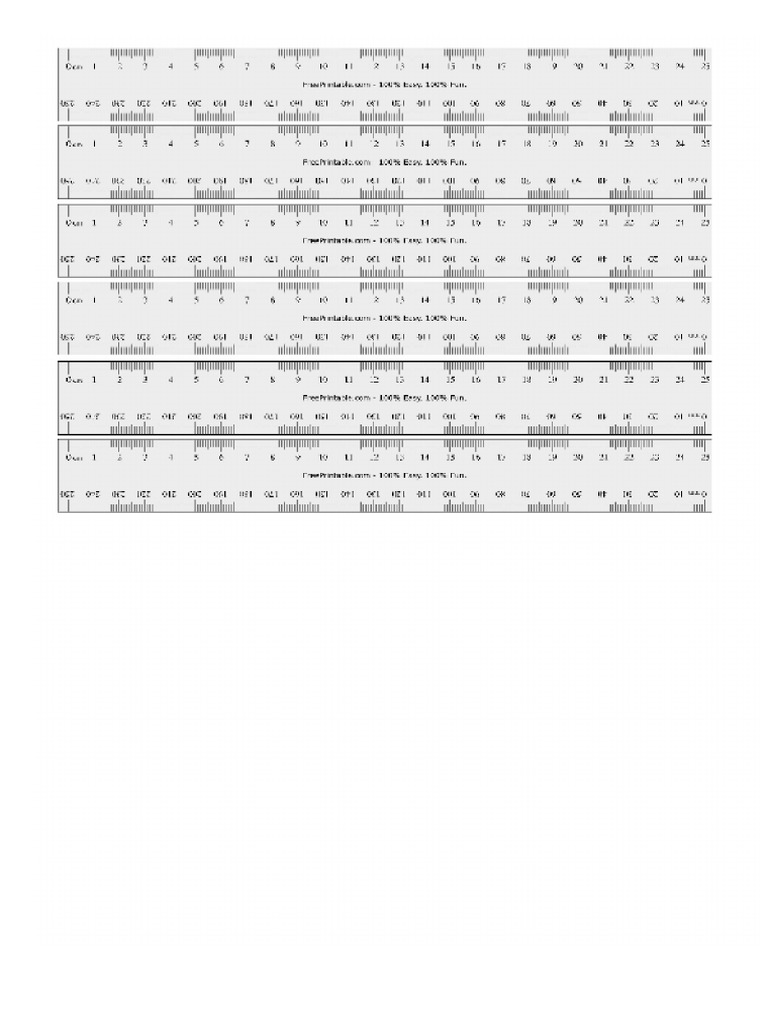 Customize Your Free Printable Centimeter-Millimeter Ruler | PDF