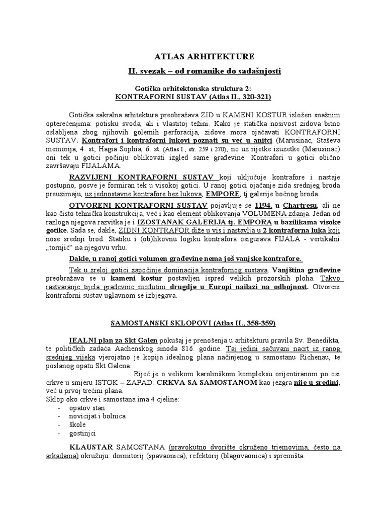 ATLAS ARHITEKTURE SV II Od Romanike Do Sadašnjosti | PDF