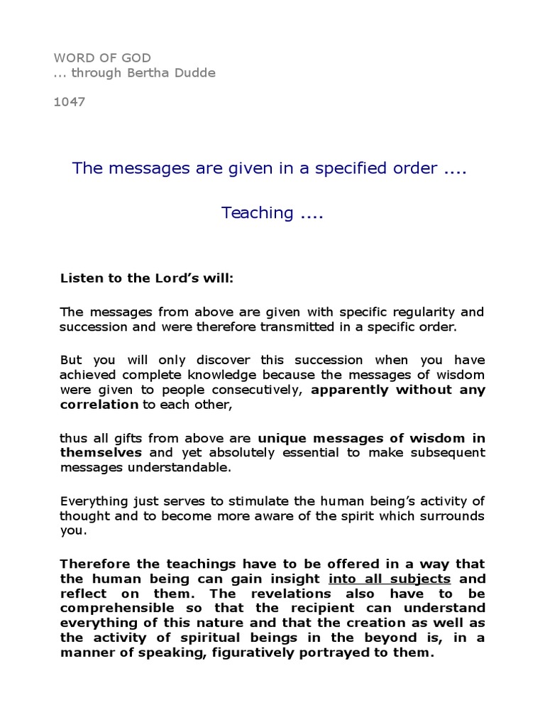 1047 The Messages Are Given in A Specified Order .... Teaching ...