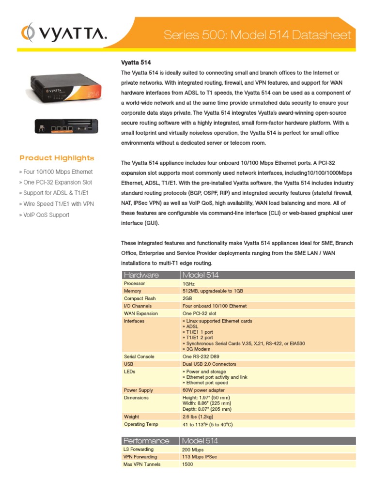 Vyatta 514 Datasheet | Download Free PDF | Ip Address | Virtual Private ...