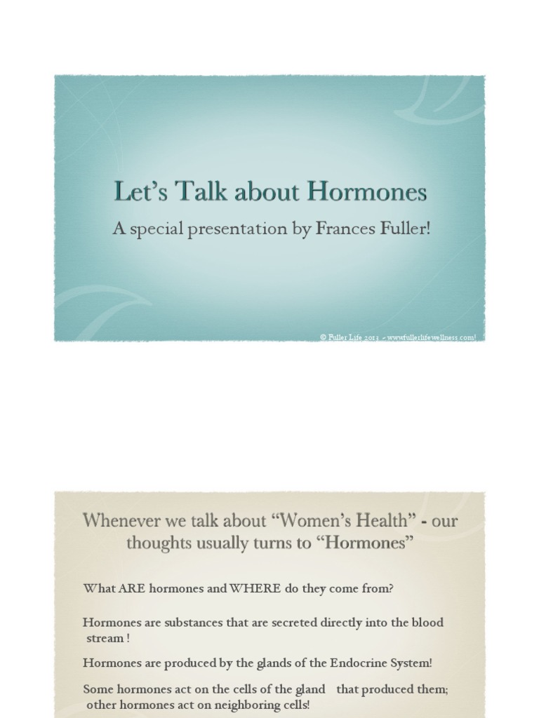 Let's Talk About Hormones | PDF | Hormone | Endocrine System