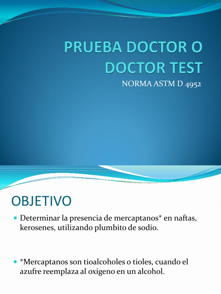 Prueba Doctor para Mercaptanos en Combustibles | PDF | Tiol | Dirigir