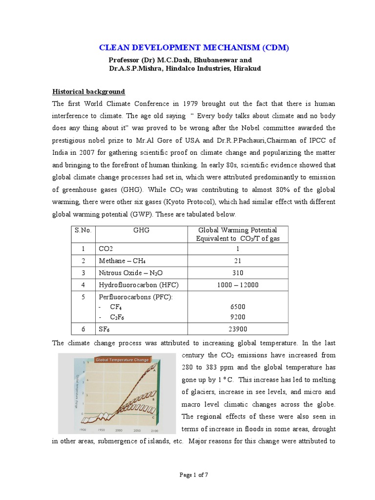 Understanding Clean Development Mechanism | PDF | Emissions Trading ...