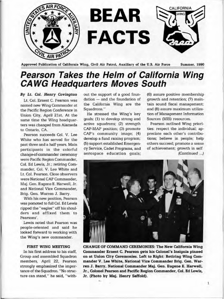 California Wing - Jun 1990 | PDF | Colonel (United States) | Civil Air ...