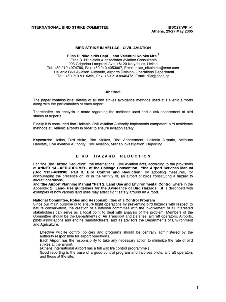 Bird Strikes | Airport | Air Traffic Control | Free 30-day Trial | Scribd