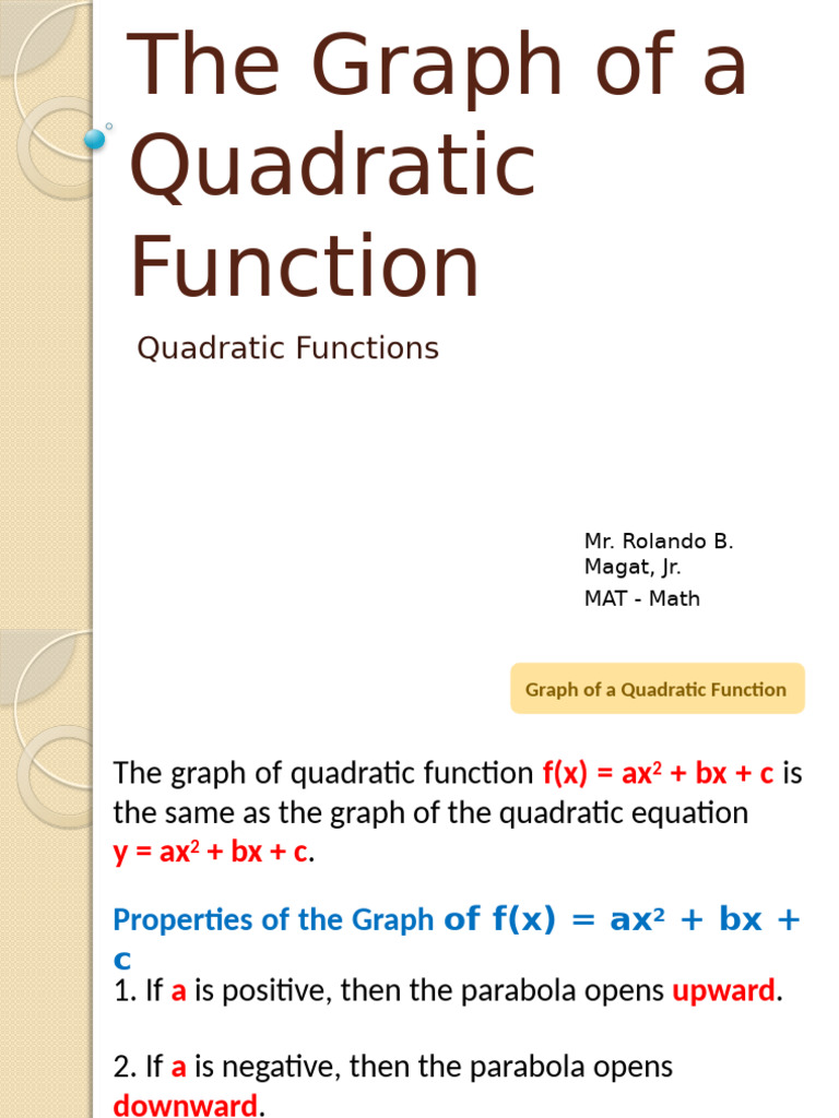 Lesson 15 Graph Of A Quadratic Function Pdf Combinatorics Mathematical Analysis