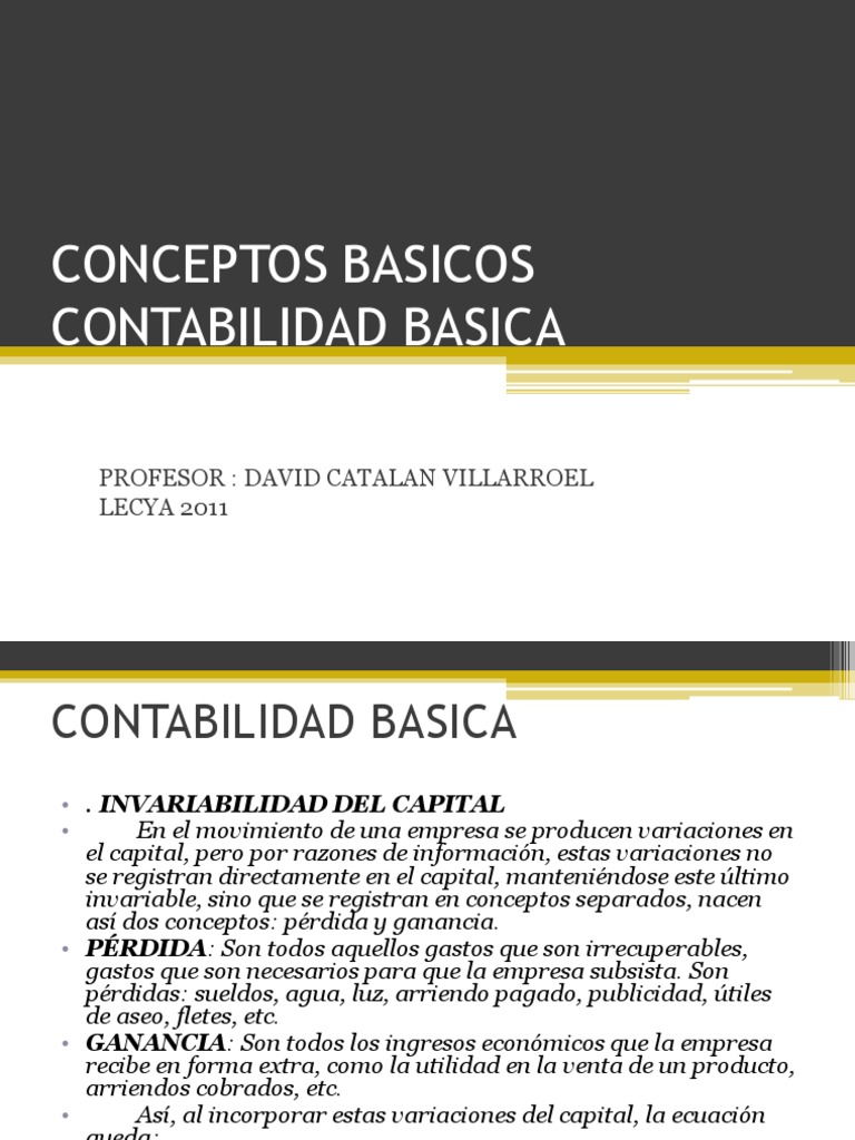 Conceptos Basicos Contabilidad Basica | PDF | Tarjeta de débito | Bancos