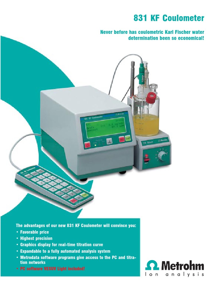 Metrohm KF Coulometer 831 | PDF | Computing And Information Technology