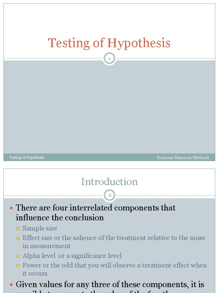 Testing of Hypothesis | PDF | Type I And Type Ii Errors | Statistical ...