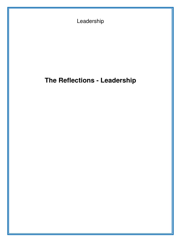 Reflections On Leadership | Download Free PDF | Norm (Social ...