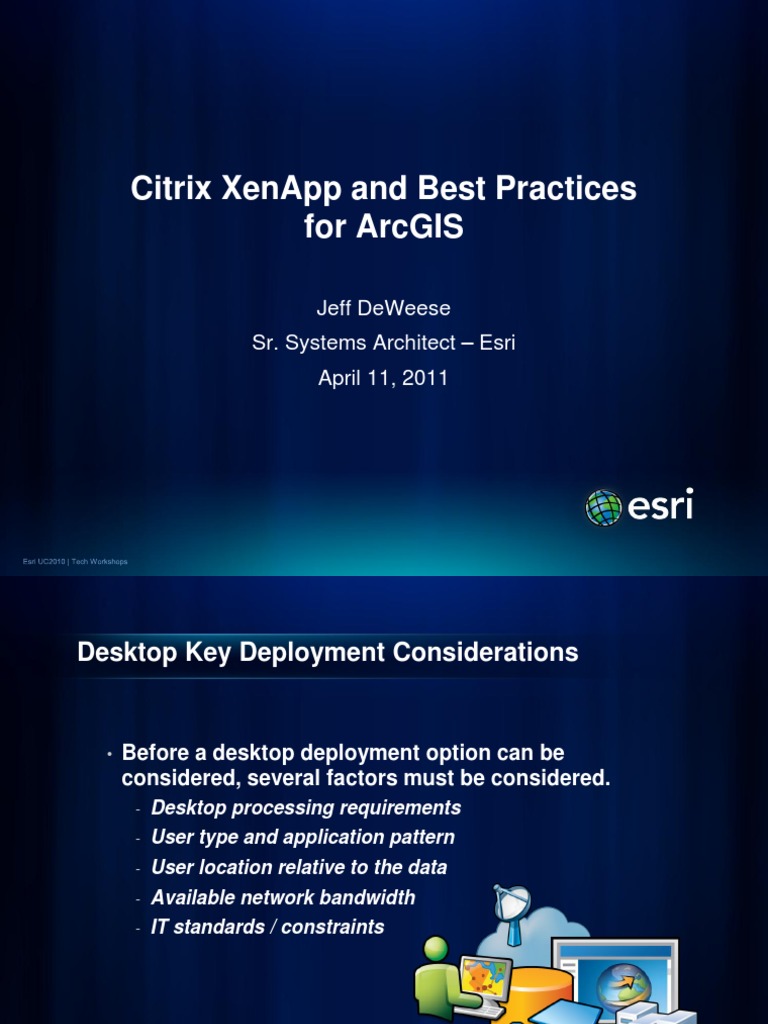 Citrix XenApp and Best Practices For ArcGIS | PDF