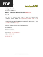 Bank Account Transfer Letter Format | PDF | Banking | Financial Services