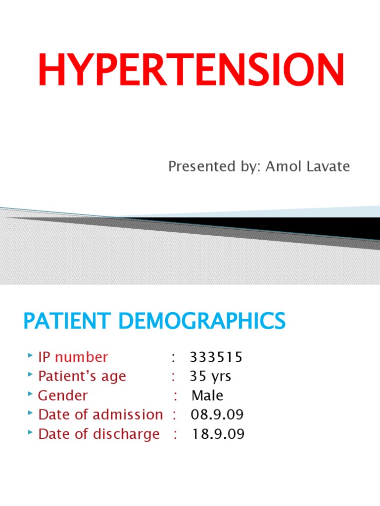 Hypertension Case Study and Treatment Plan | PDF | Hypertension | Drugs