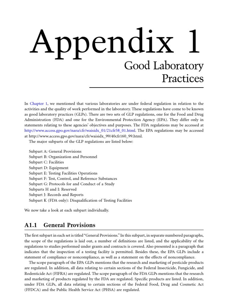 Good Laboratory Practices | PDF | Food And Drug Administration | Wellness