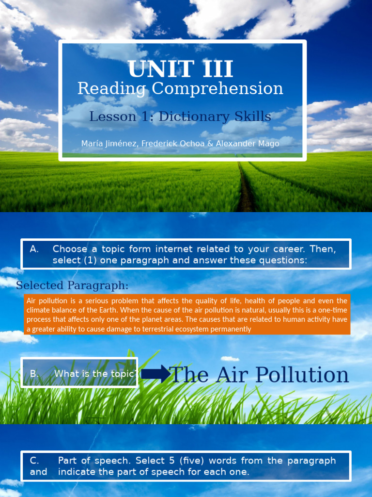 Unit III Lesson 1 | PDF | Earth | Earth Sciences