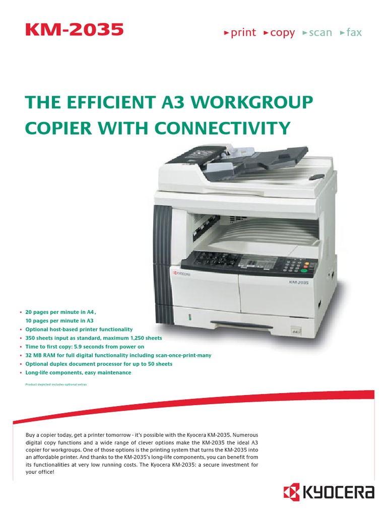 KM-2035 DS | PDF | Printer (Computing) | Photocopier