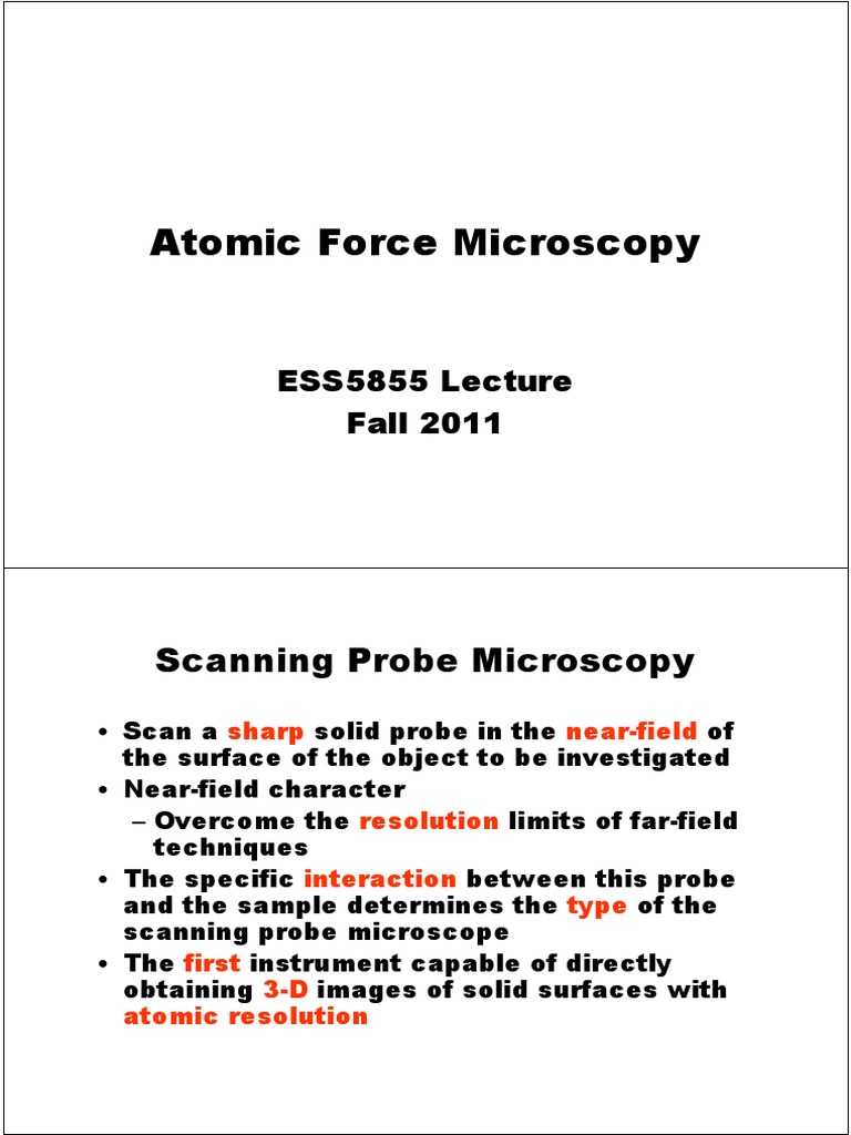 Atomic Force Micros | Download Free PDF | Atomic Force Microscopy | Quantum Tunnelling