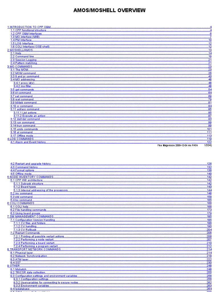 Moshell Commands | PDF | File Transfer Protocol | Telecommunications