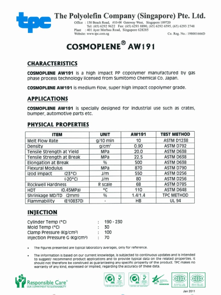 AW191 (Cosmoplene PP) | PDF