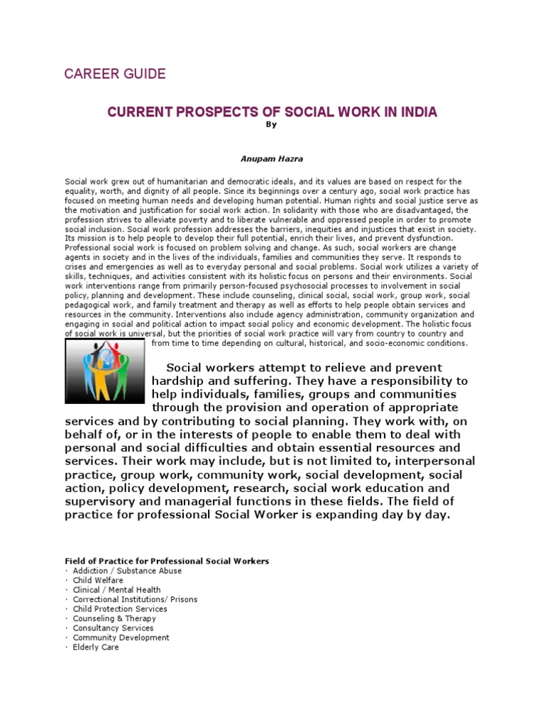 Career Guide For MSW Students | PDF | Social Work | Wellness