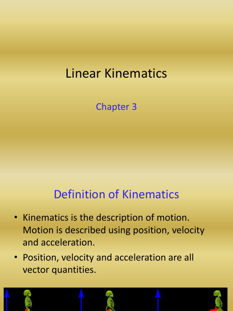 Chapter 3 Linear Kinematics | PDF | Kinematics | Derivative