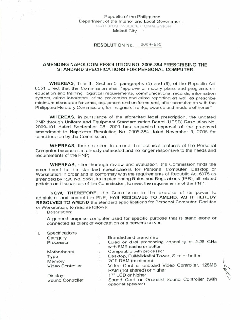 Napolcom Res - 2009-630 (Desktop) | PDF