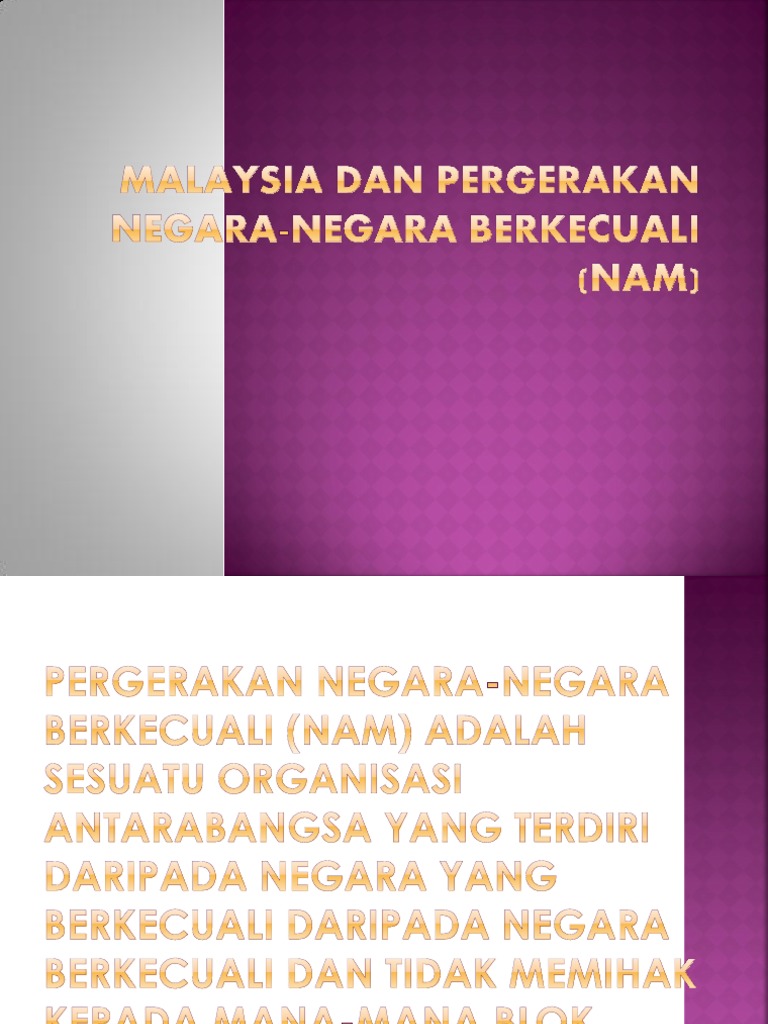 Malaysia Dan Pergerakan Negara-Negara Berkecuali (NAM) | PDF
