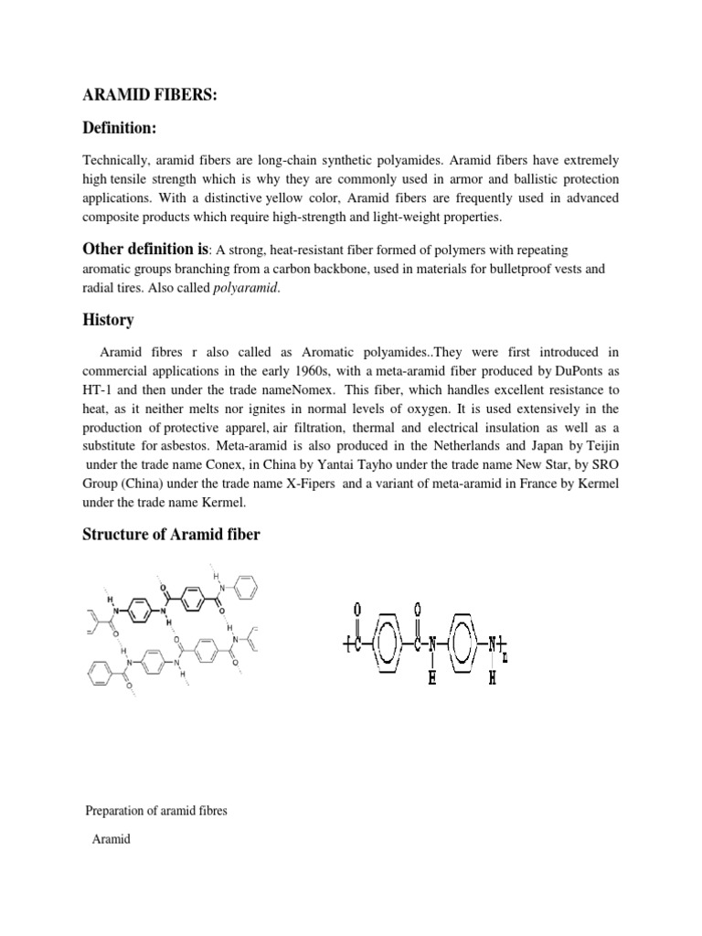 Aramid Fibers | PDF | Plastic | Manmade Materials