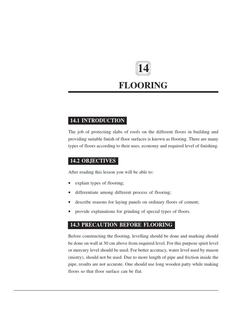 Flooring: Certificate in Construction Supervision (CIVIL) | Download Free PDF | Flooring | Tile