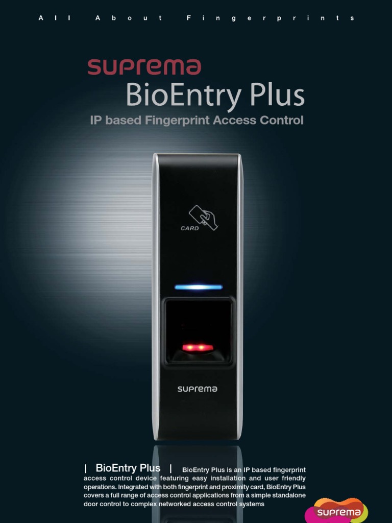 BioEntry Plus | Access Control | Manufactured Goods