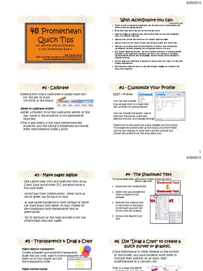 48 Tips For Active Inspire & Promethean | PDF | Portable Document ...