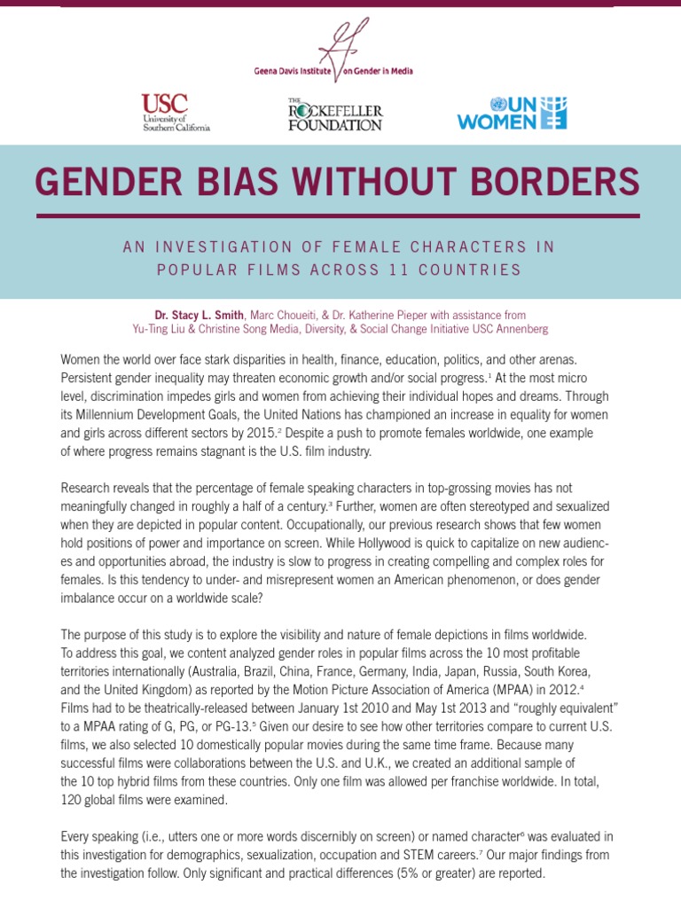 Gender Bias Without Borders Executive Summary | PDF | Gender | Gender Studies