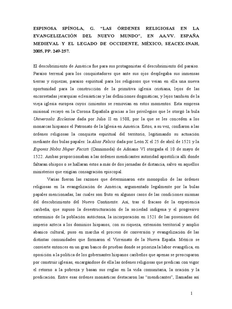Ordenes Religiosas PDF | PDF