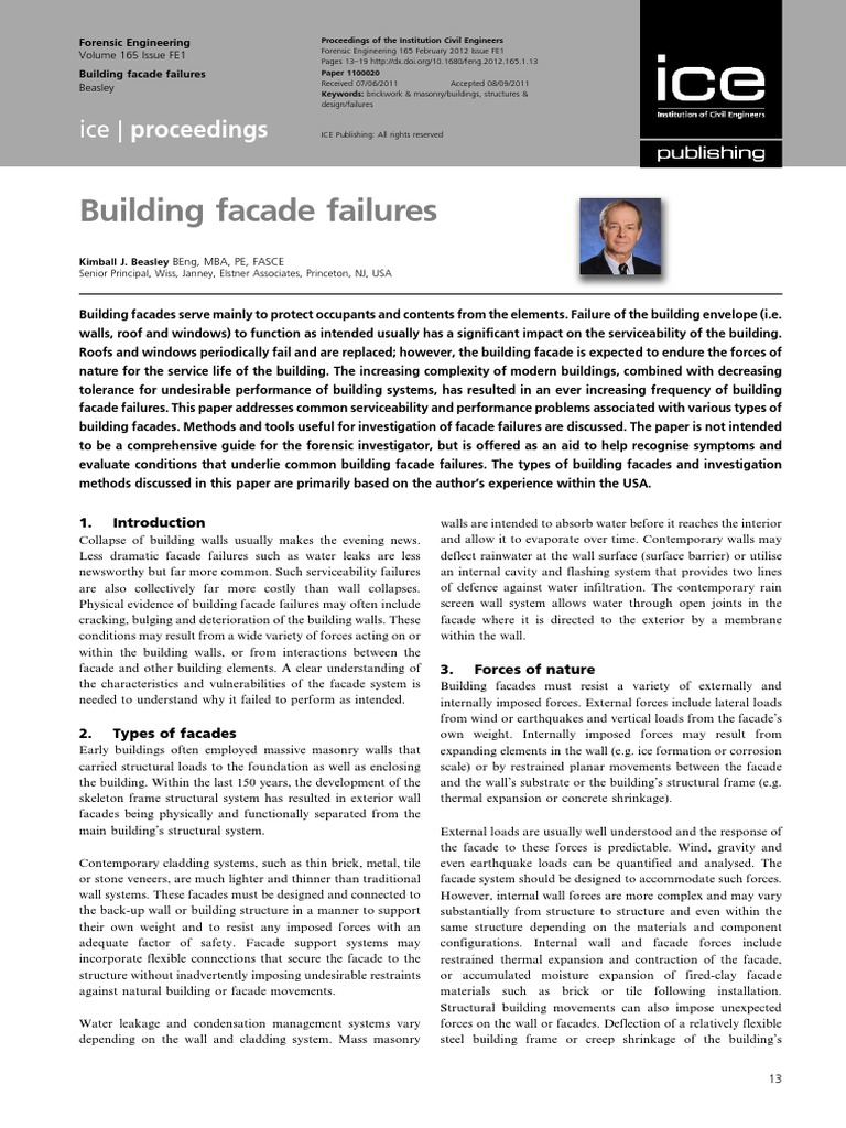 Building Facade Failures: Ice Proceedings | PDF | Wall | Infrared