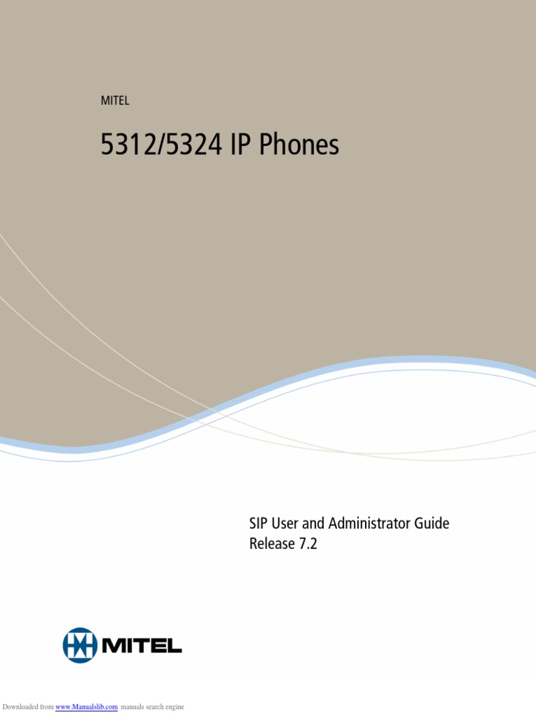 5312/5324 IP Phones: Mitel | PDF | Telephone | Session Initiation Protocol