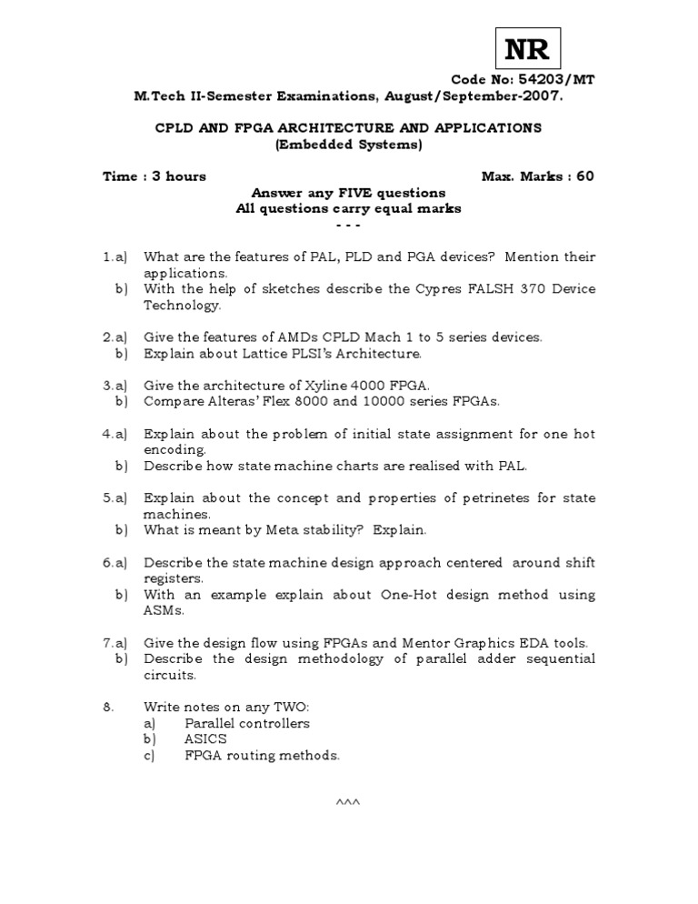 M.tech CPLD and Fpga Architecture and Applications | PDF
