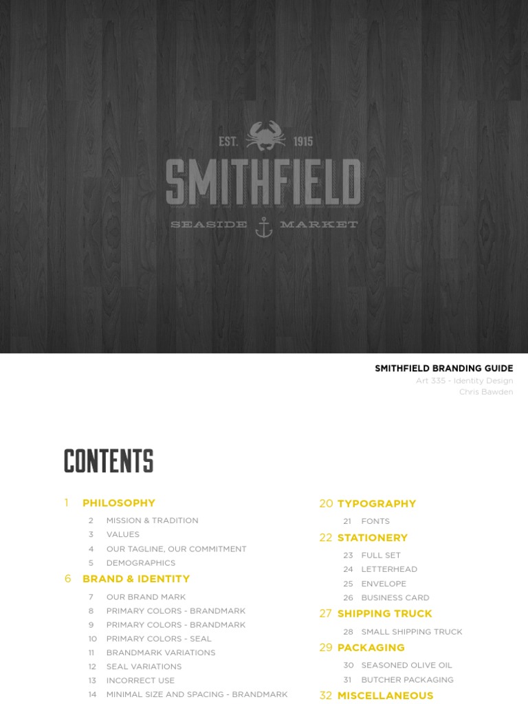 Smithfield Branding Guide | PDF | Logos | Brand