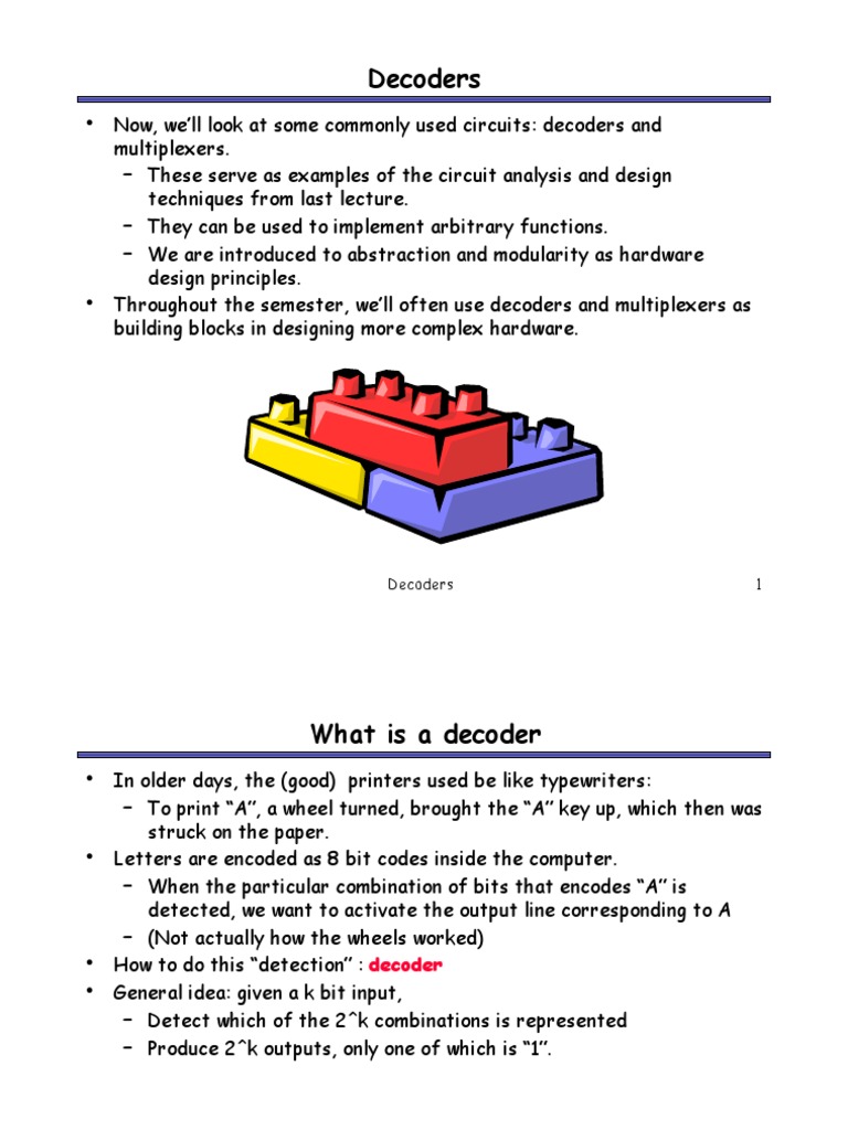 Understanding Decoders in Circuit Design | PDF | Technology & Engineering
