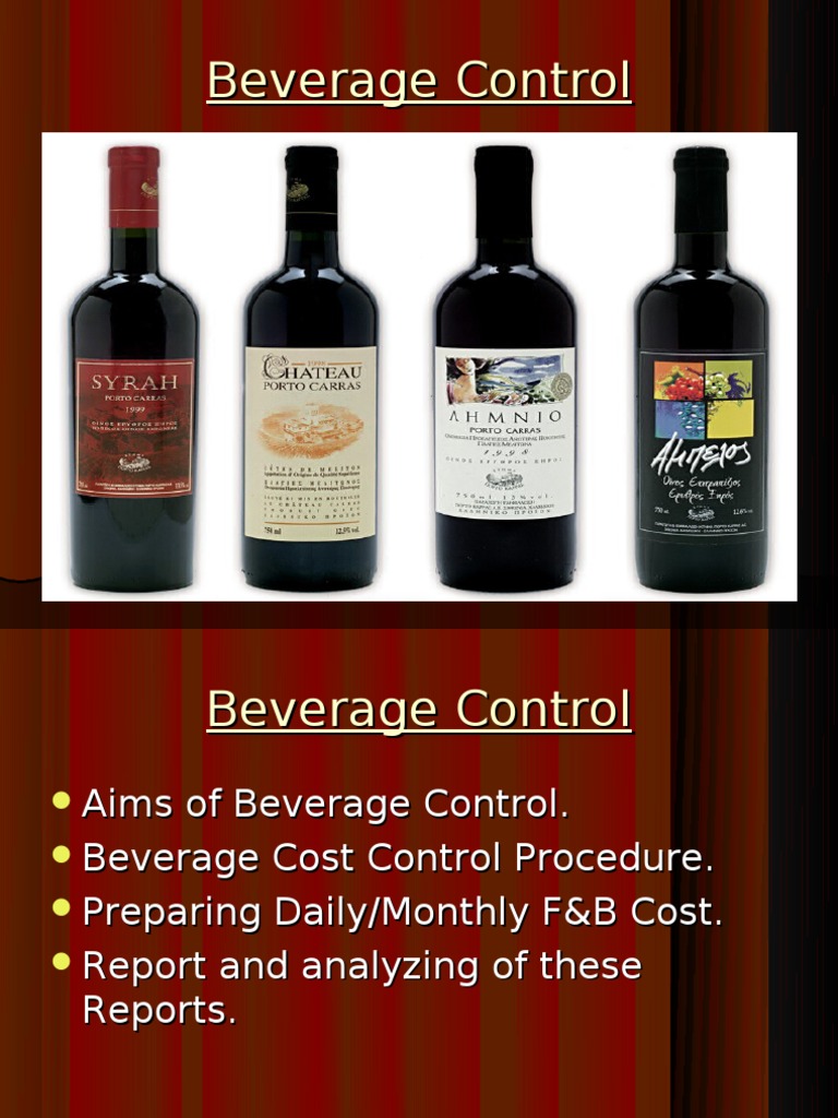 Beverage Control | PDF | Cost | Expense