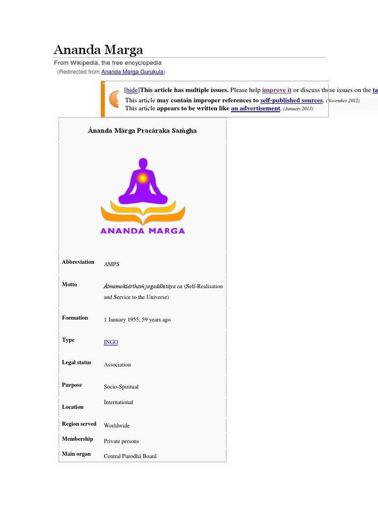 Ananda Marga | Spirituality | Nondualism