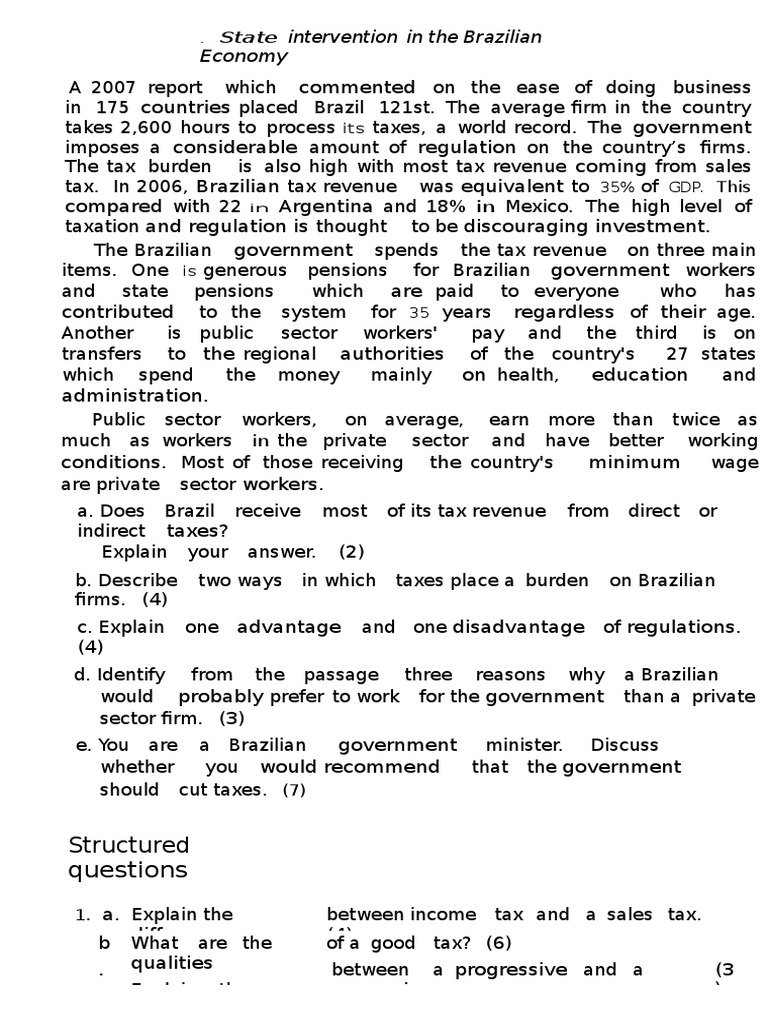 Worksheet (Word Document) | PDF | Brazil | Processes