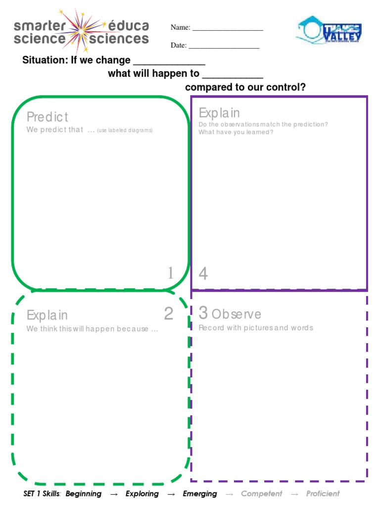 Science Experiment Worksheet | PDF | Prediction | Observation