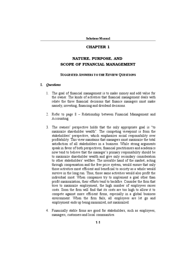 Chapter 1 - Solution Manual Cabrera | PDF | Employment | Economics