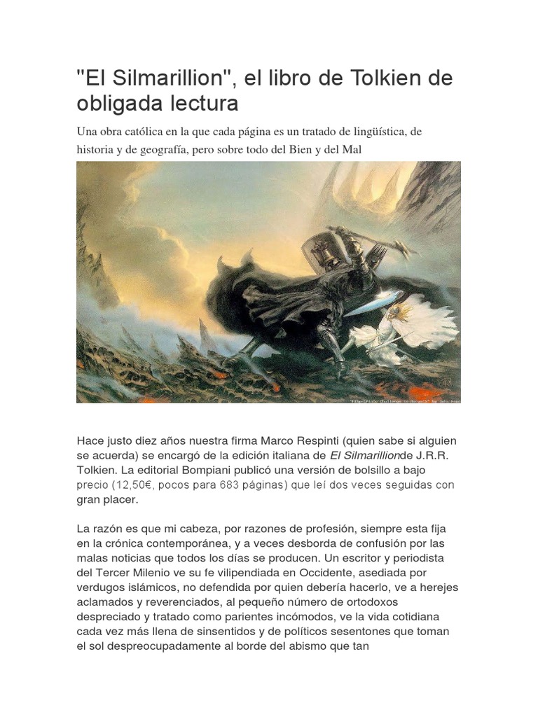El Silmarillion | PDF | J. R. R. Tolkien | Tierra Media